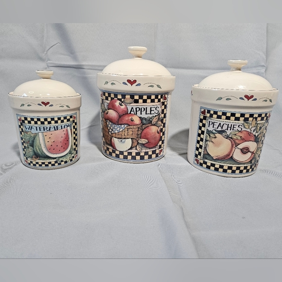 Susan Winget | Kitchen | Susan Winget Vtg Fruit Hearts Farmhouse ...
